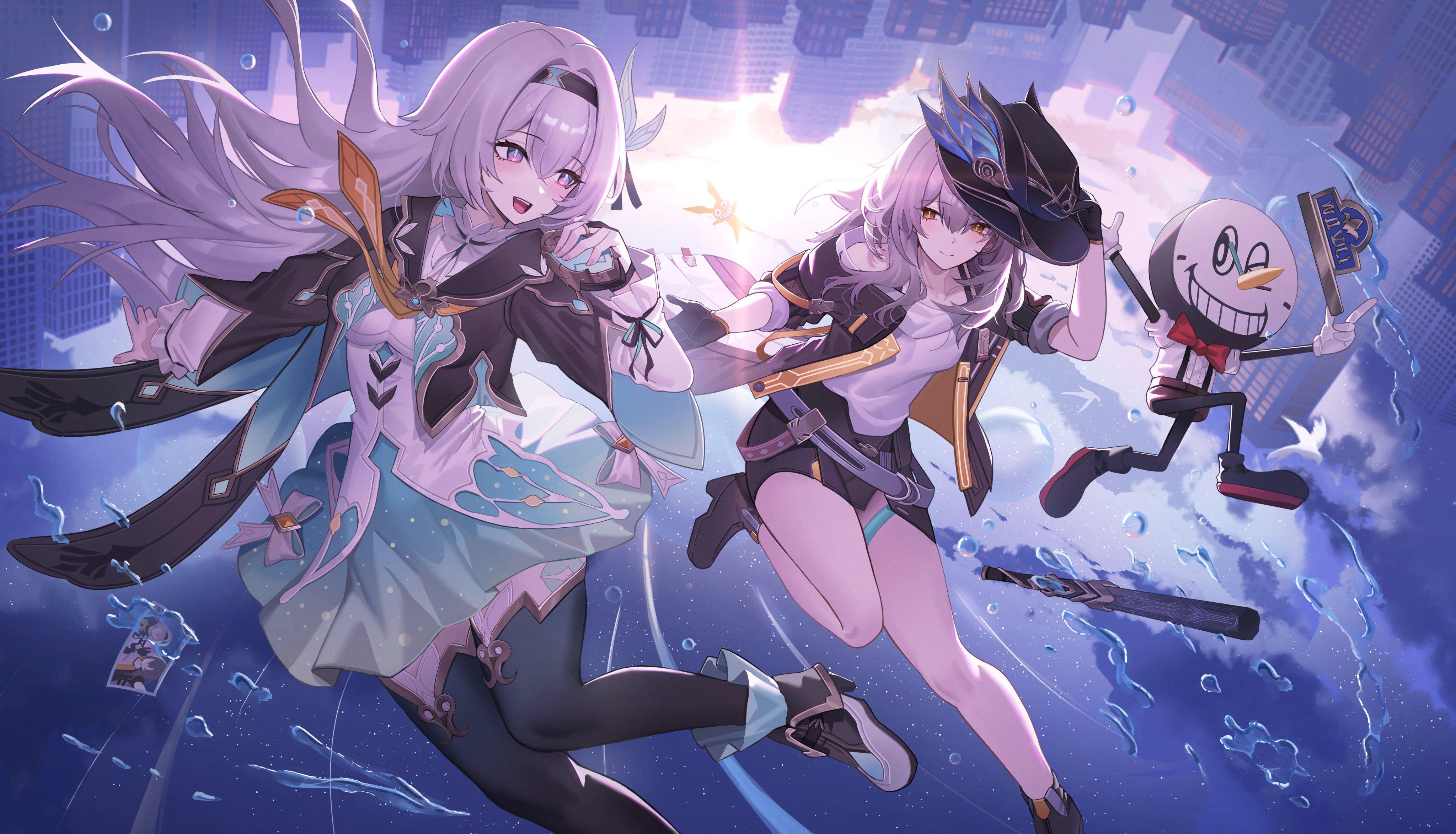 Firefly, Stelle, and Clockie [Honkai Star Rail] (4096x2347) - Anime Project